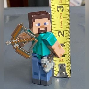 Toys | Minecraft Steve With Bow And Arrow Weapon Axe Action 3 Figure ...